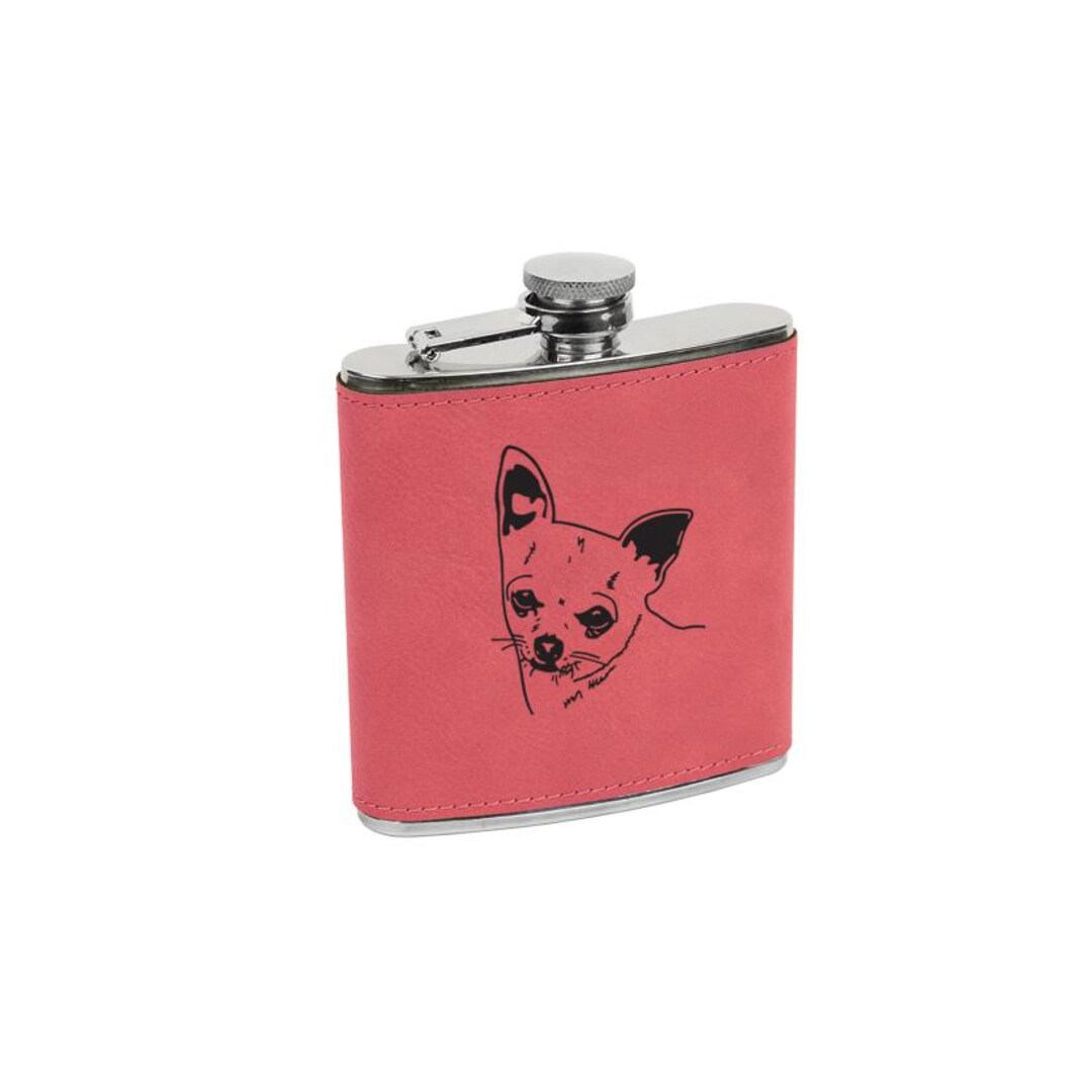Personalized Leatherette Flask Dog Designs 4 Working Dog Flask Toy Dog ...