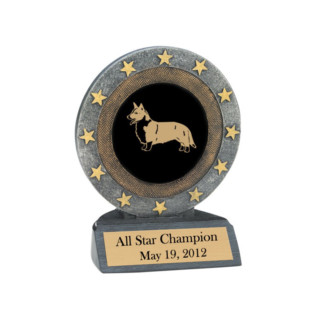 Personalized All Star Resin Trophy With Your Choice of Corgi Design ...