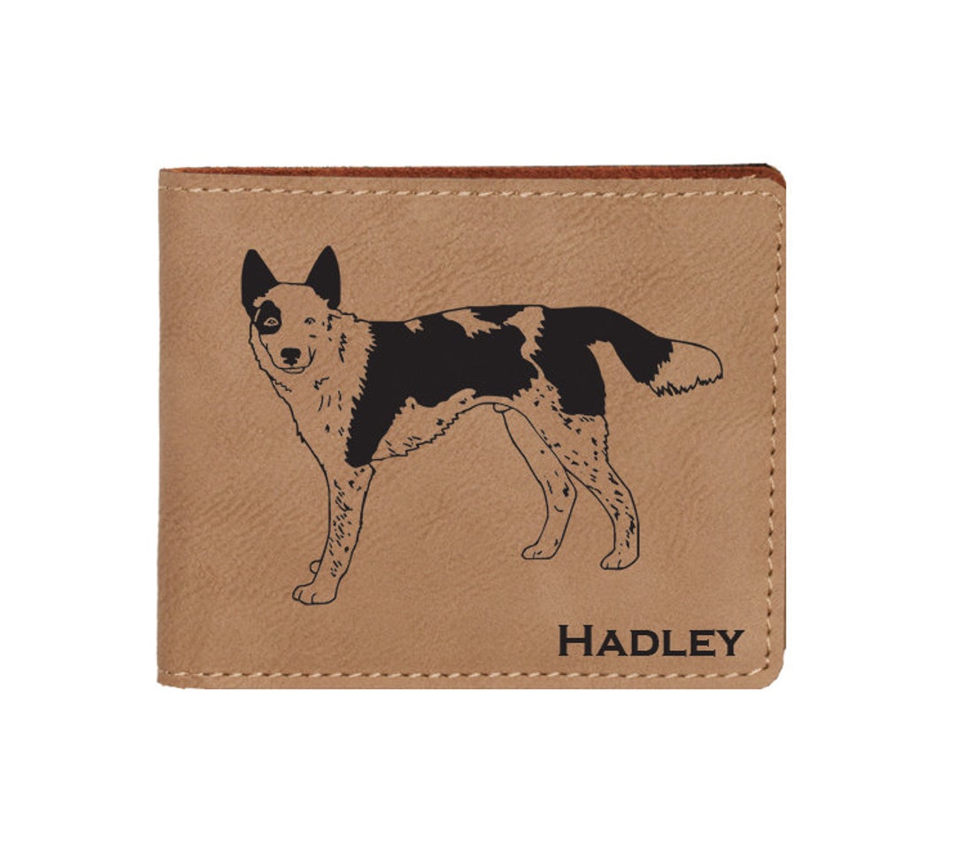 Engraved Leatherette Wallet - Dog Designs 1 | Dog Wallet | Dog Gift ...