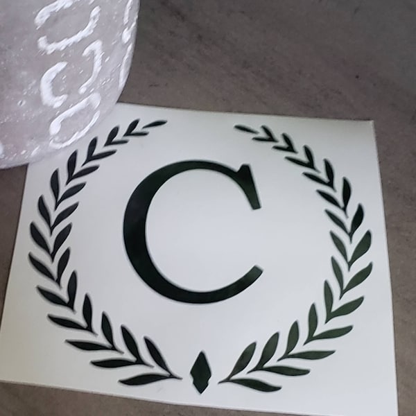 Laurel Wreath Decal - Etsy