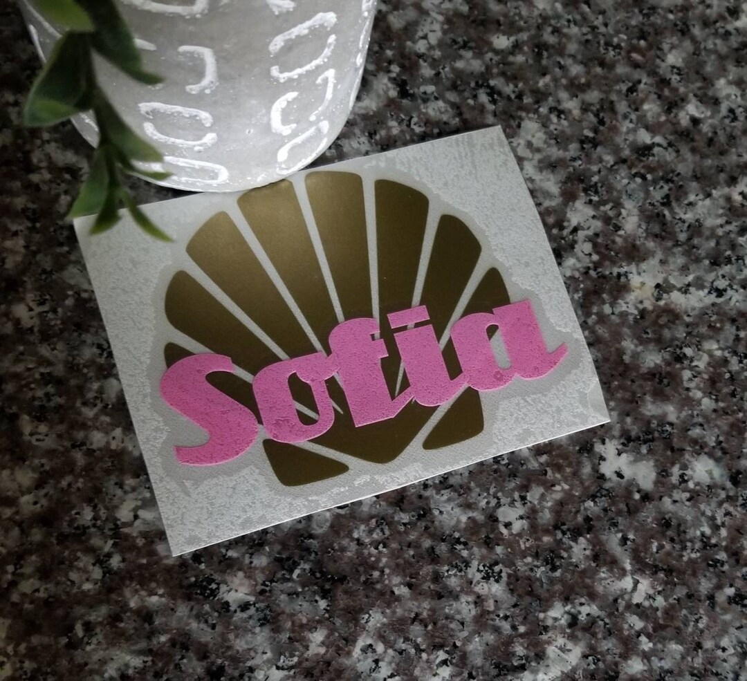 Seashell Decal/beach Decal/sea Decal/name Decal/monogram Decal/yeti ...