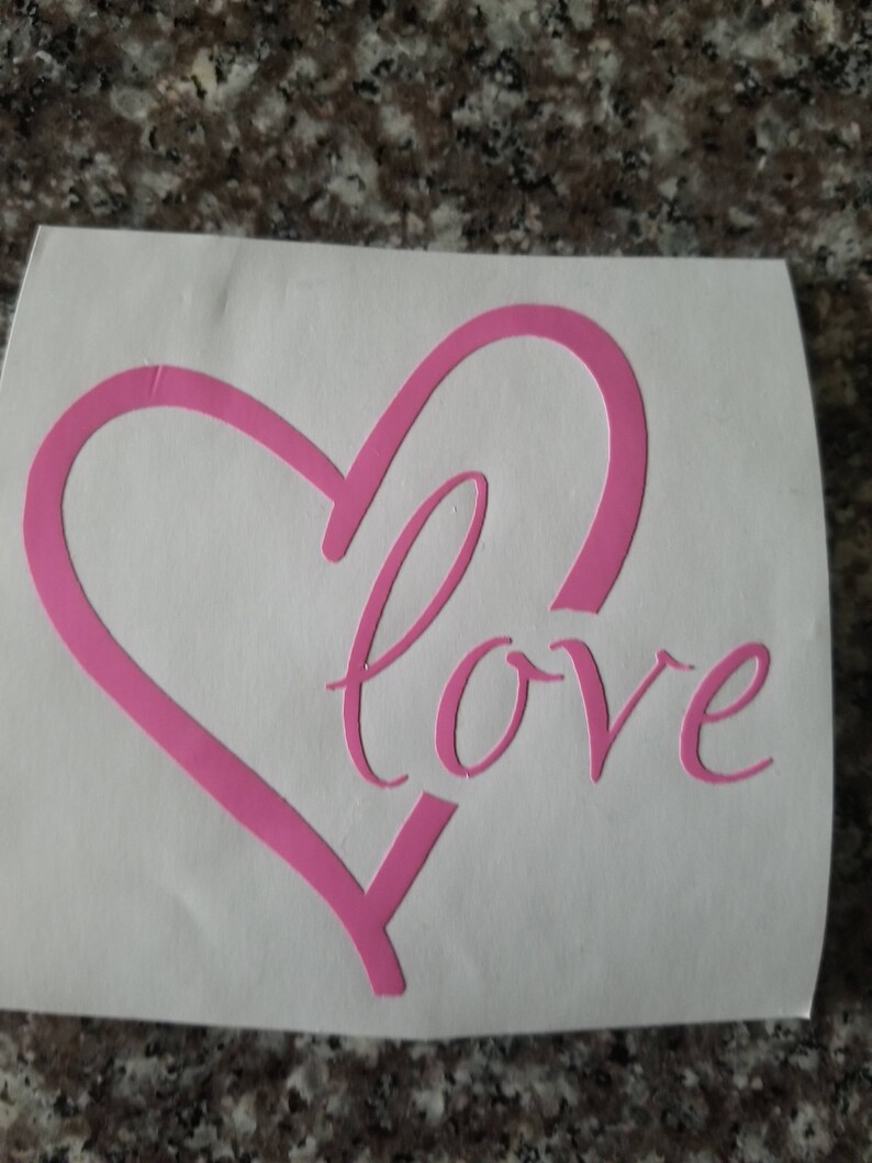 Heart Love Decal/heart Sticker/love Vinyl Sticker/car Vinyl Decal/yeti ...