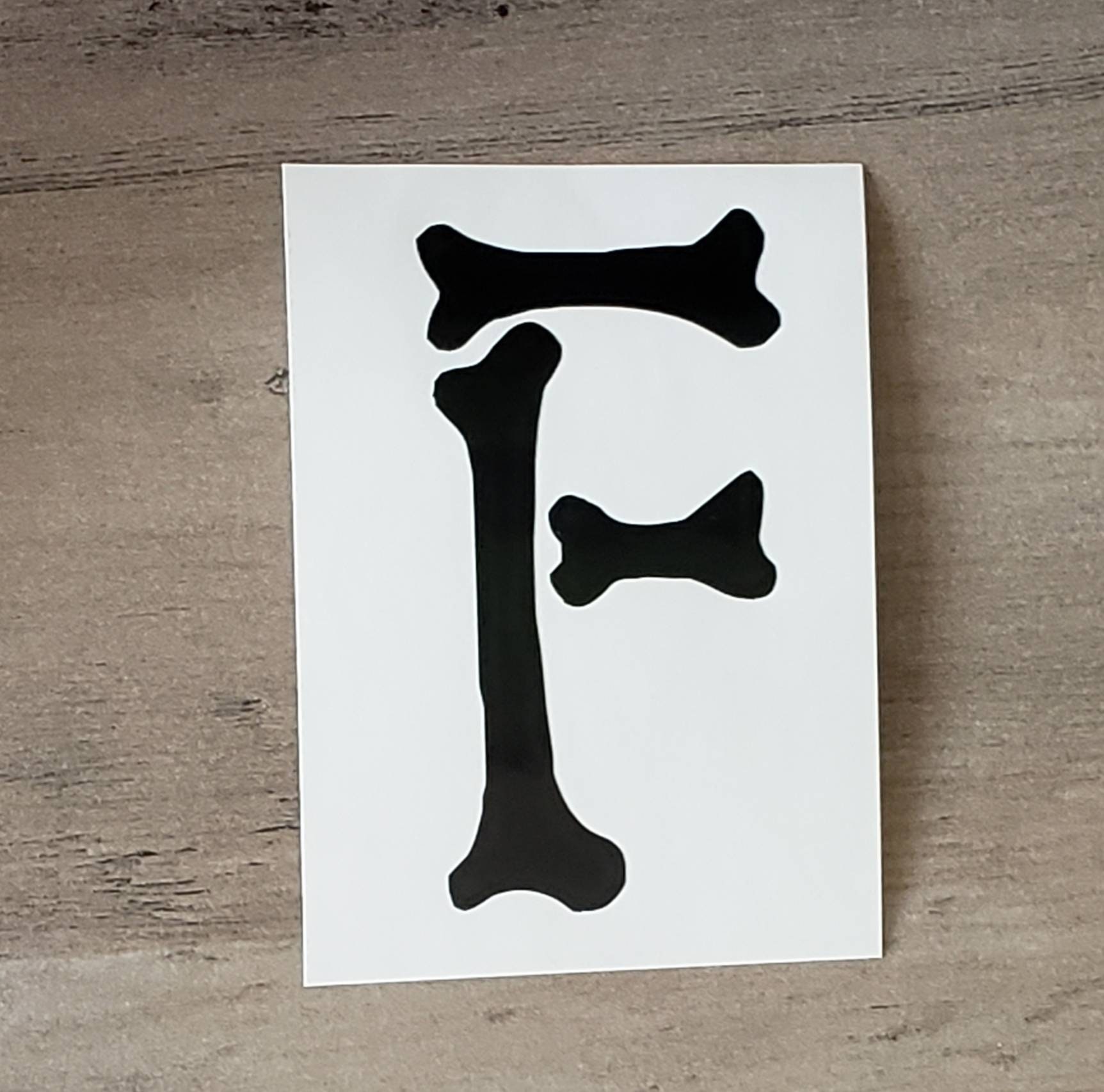 Any Single Bone Initial Decal/initial Sticker/vinyl Lettering/monogram ...