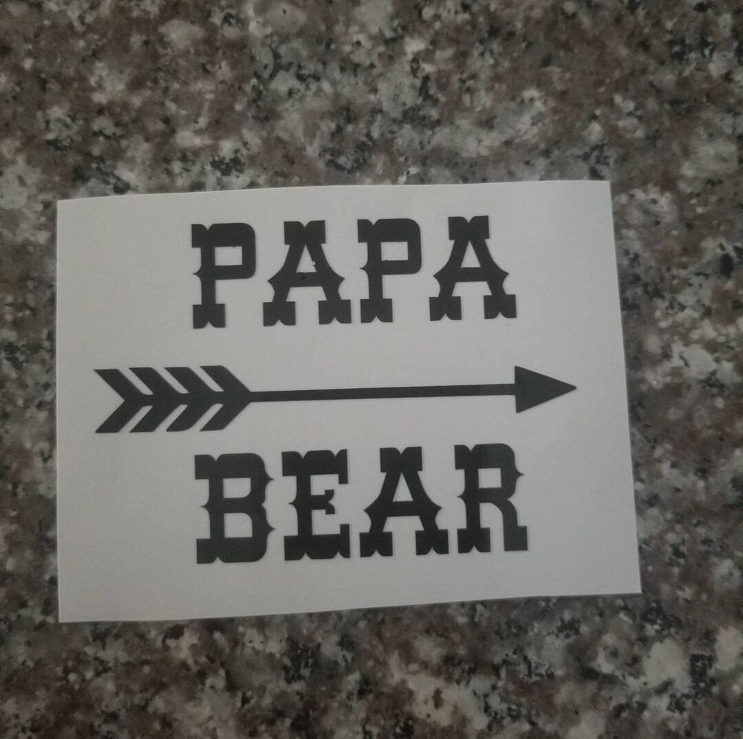 Papa Bear Decal/dad Life Decal/dad Sticker/grandpa Decal/yeti Decal/car ...