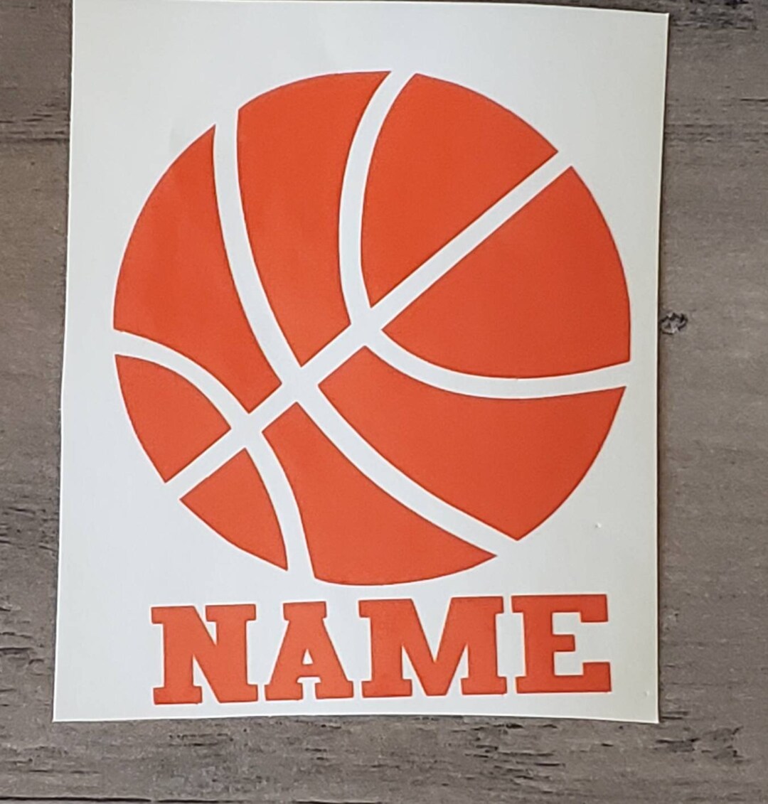 Personalized Basketball Decal/basketball Decal/custom Basketball ...