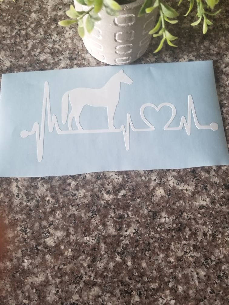 Horse Heartbeat Decal/horse Life Line Decal/horse Vinyl - Etsy