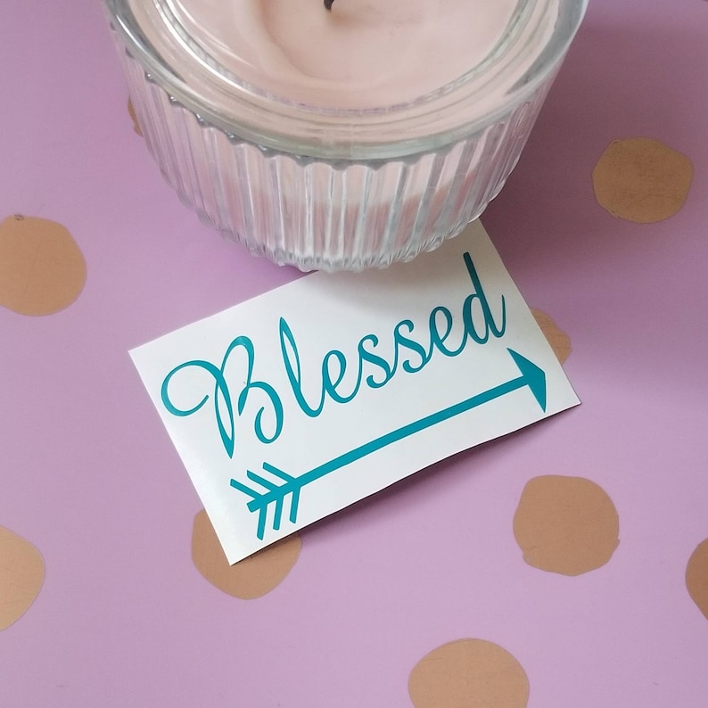 Blessed Decal/faith Decal/religious Decal/blessed Sticker/car Decal ...