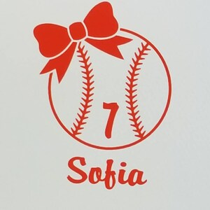 Personalized Softball Decal/Custom Softball Decal/Softball | Etsy