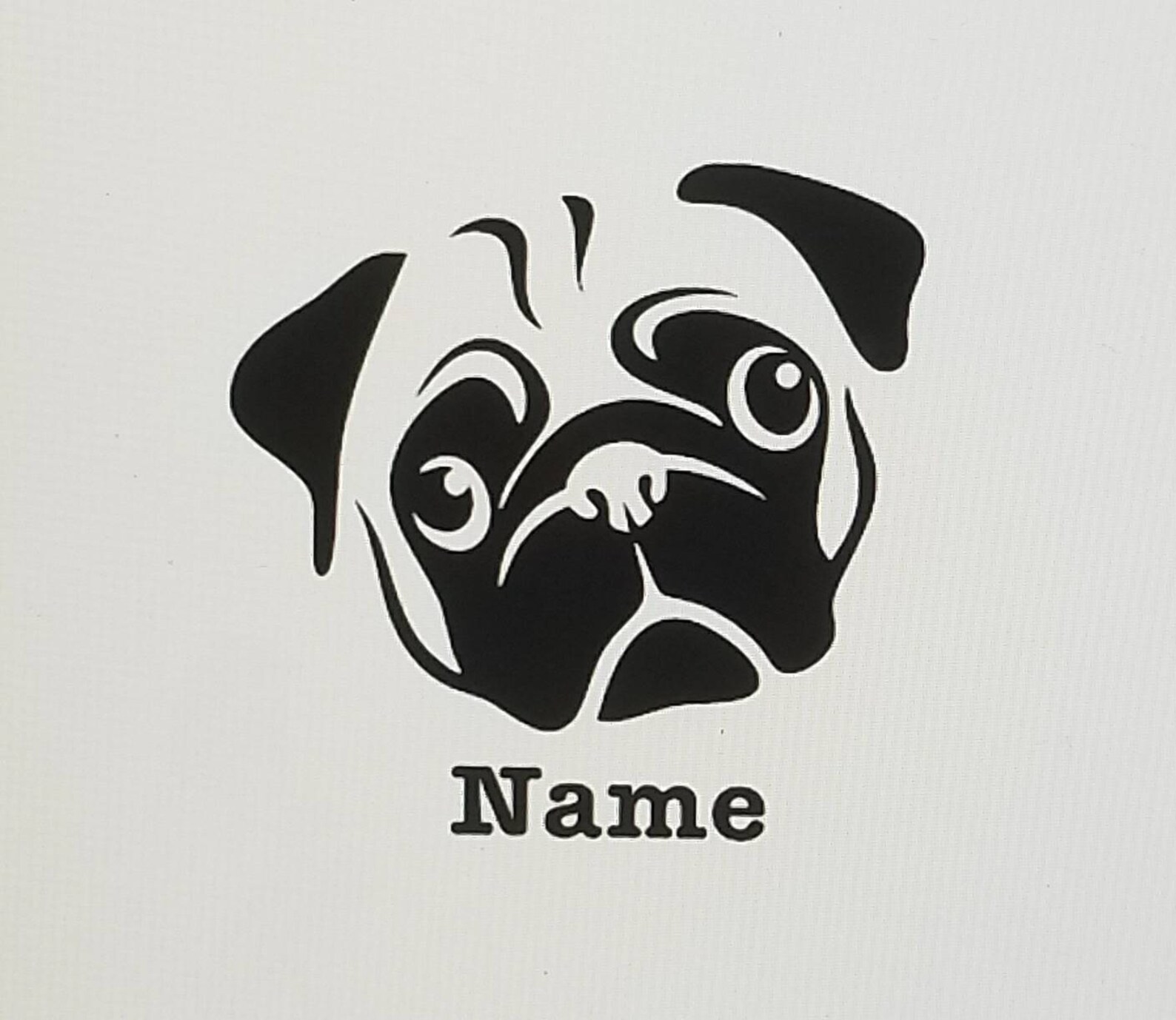 Pug Decal/custom Dog Decal/dog Vinyl Sticker/car Decal/laptop - Etsy