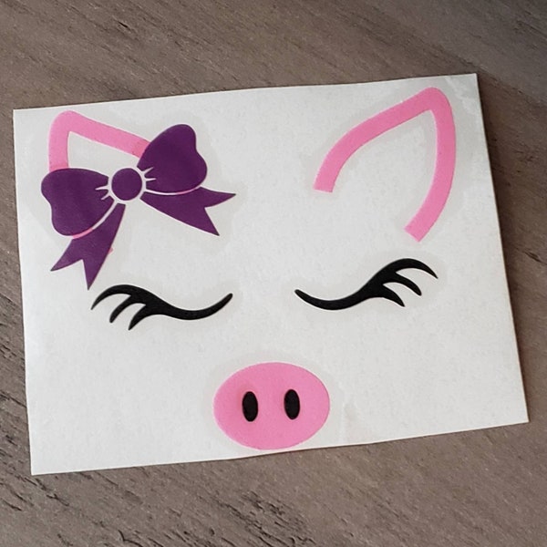 Pig Face Decal - Etsy
