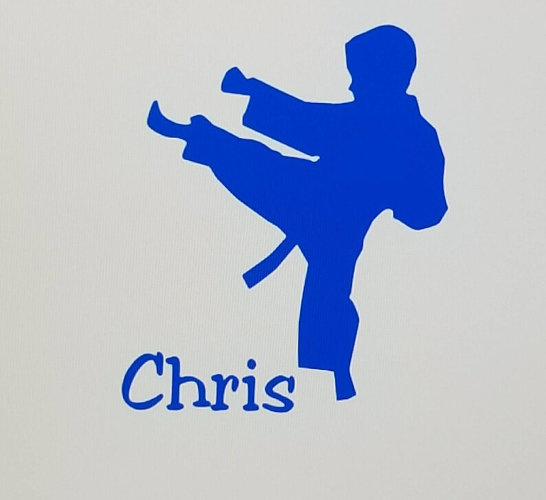 Karate Decal/Boy Karate Decal/Karate Sticker/Sport | Etsy