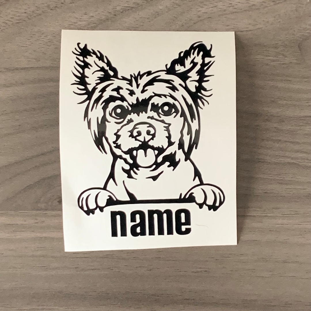 Chinese Crested With Name Decal/chinese Crested Sticker/dog Mom Decal ...