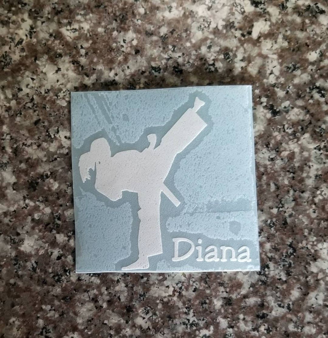 Karate Decal/girl Karate Decal/karate Sticker/marshall Arts Decal/sport ...