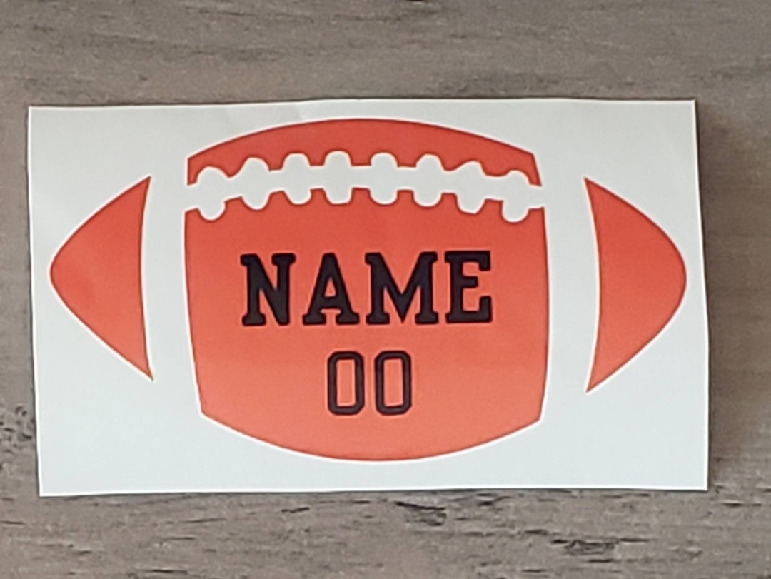 Personalized Football Decal/custom Football Decal/football With Name ...