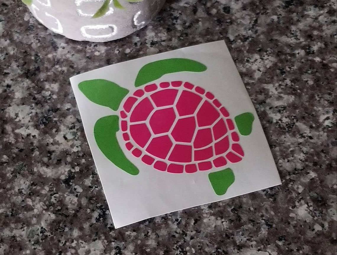 Turtle Decal/sea Turtle Sticker/beach Decal/ocean Decal/animal | Etsy