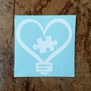 Autism Love Decal/autism Puzzle Piece Decal/autism Awareness Decal ...