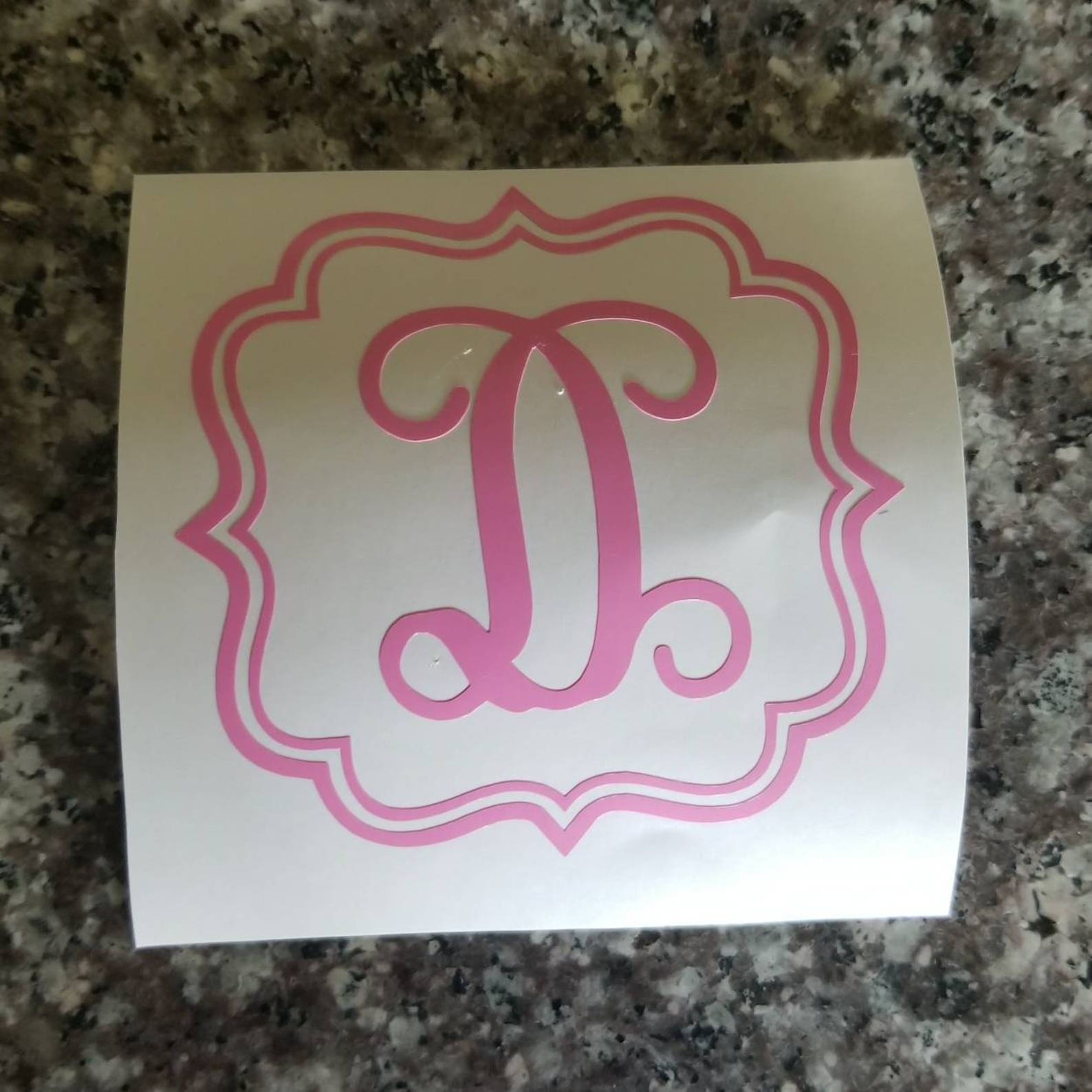 Single Initial Decal/initial Sticker/vinyl Lettering/monogram Decal/car ...