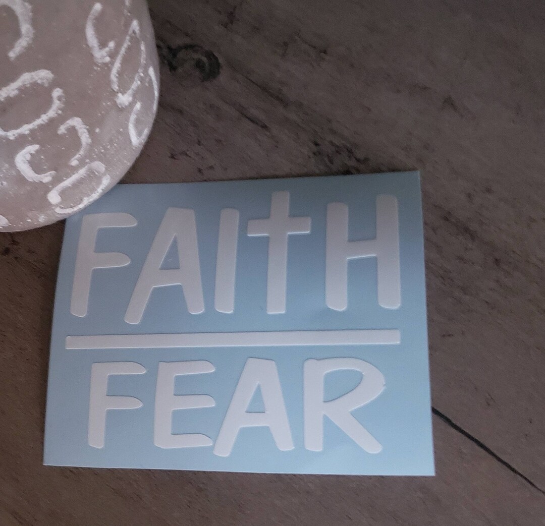 Faith Over Fear Decal/faith Decal/religious Decal/blessed Sticker/car ...