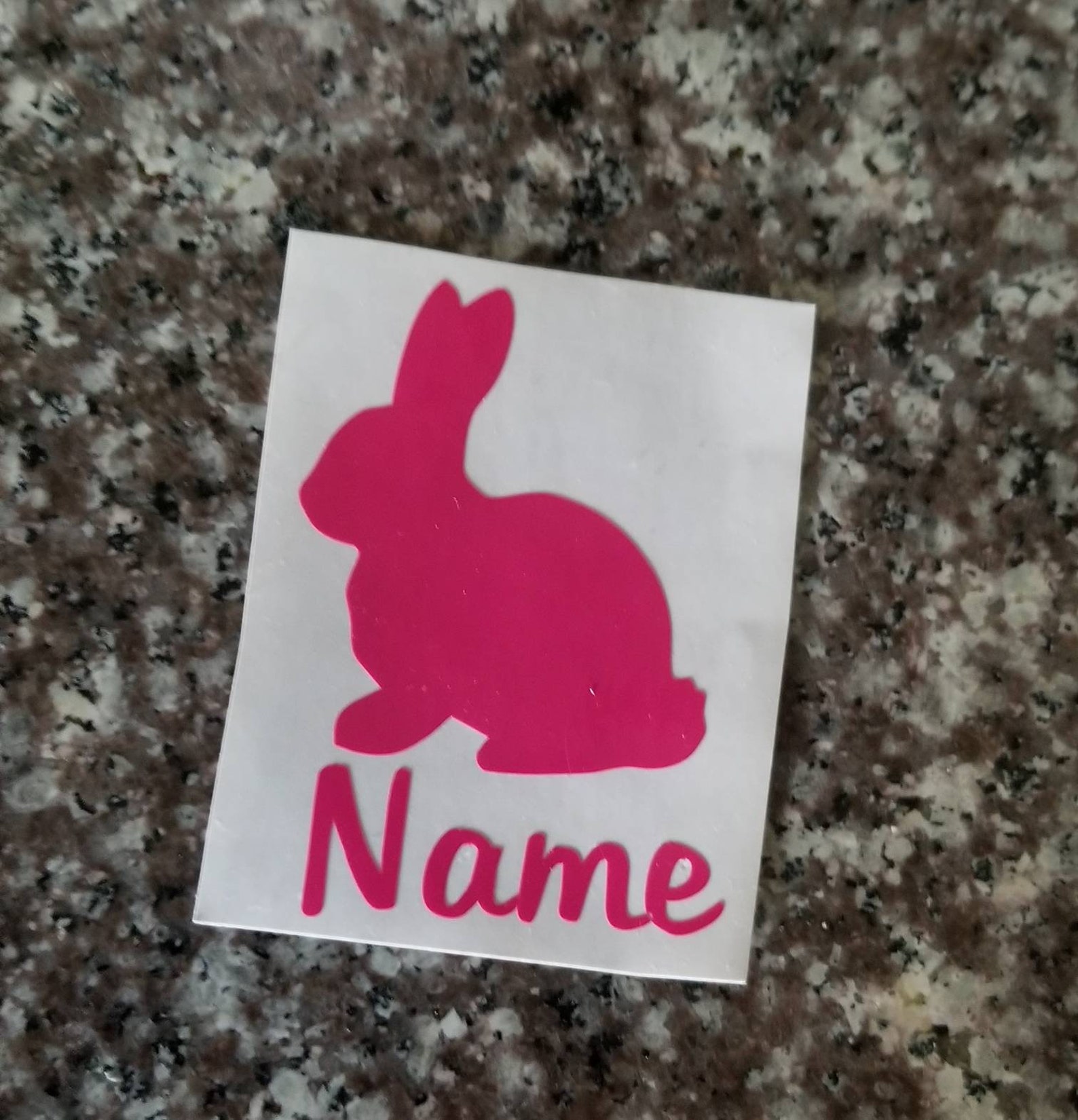 Bunny Decal/custom Bunny Decal/pencil Box Decal/rabbit Decal/easter ...