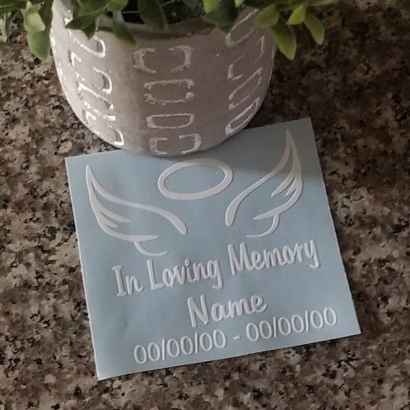 Memorial Decal Svg - Etsy