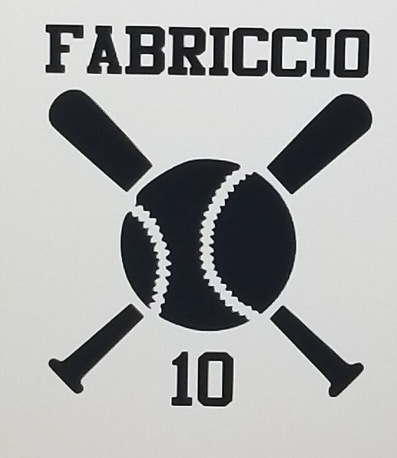Personalized Baseball and Bat Decal/Custom Baseball | Etsy