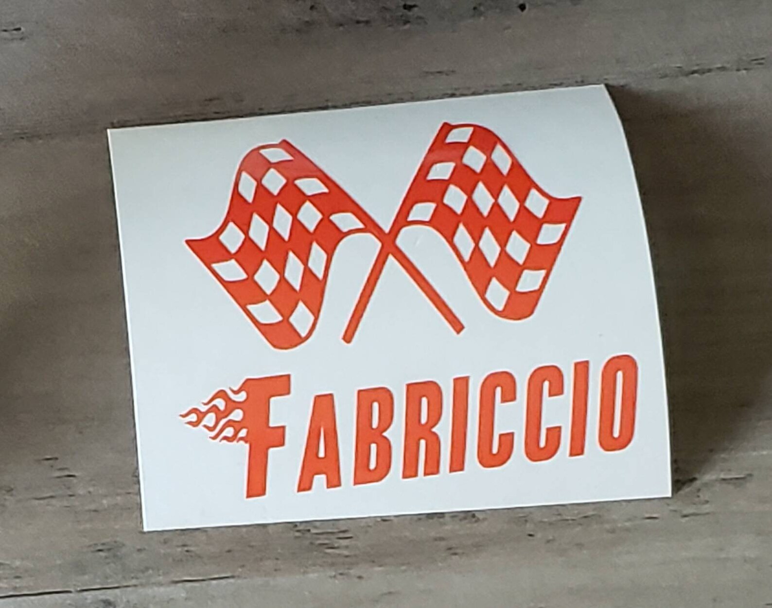 Racing Flags With Name Decal/race Car Decal /truck - Etsy