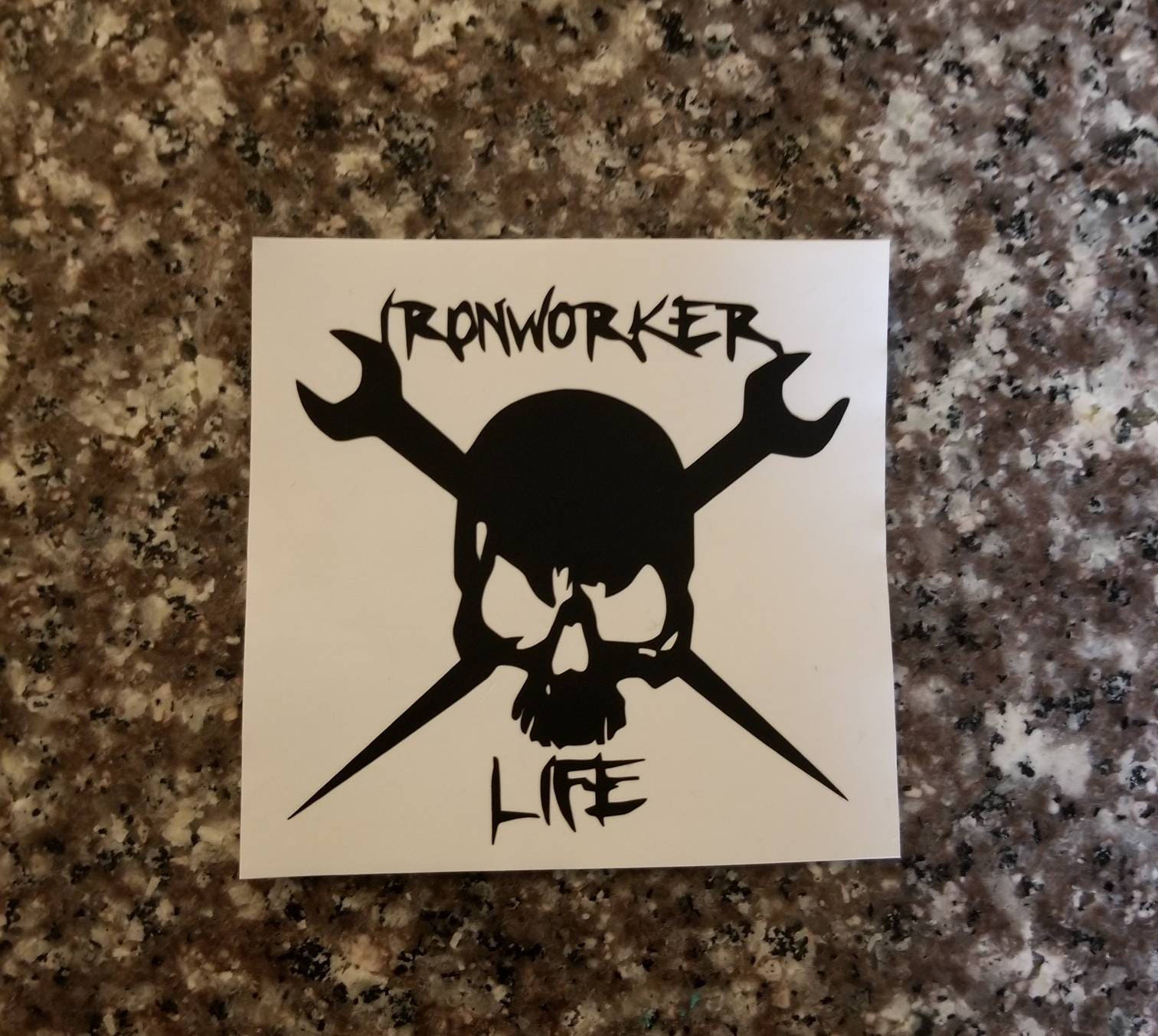 Ironworker Life Decal/work Life Decal/iron Worker - Etsy