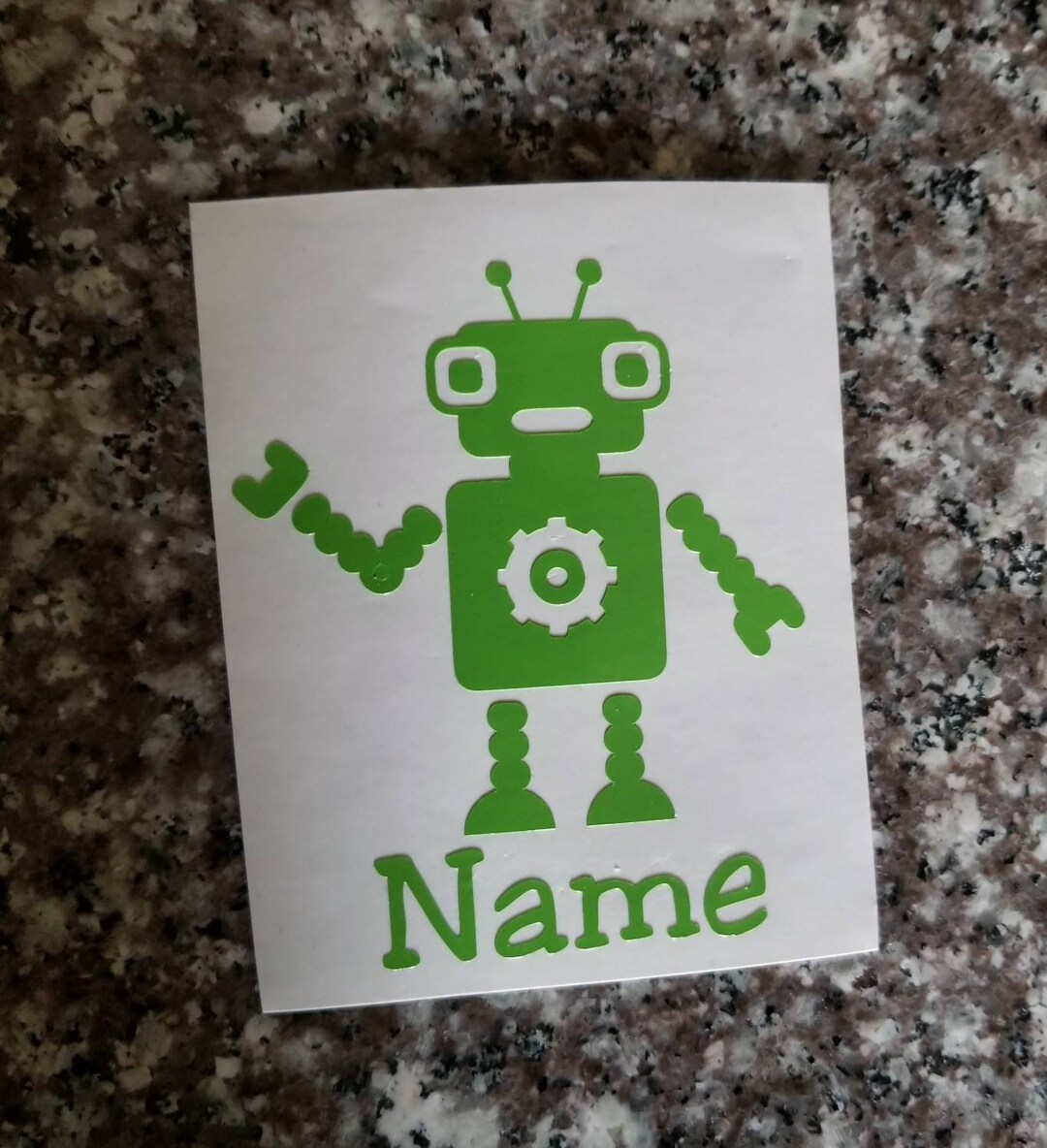 Personalized Robot Decal/robot Sticker/decal for Kids/car Decal/name ...