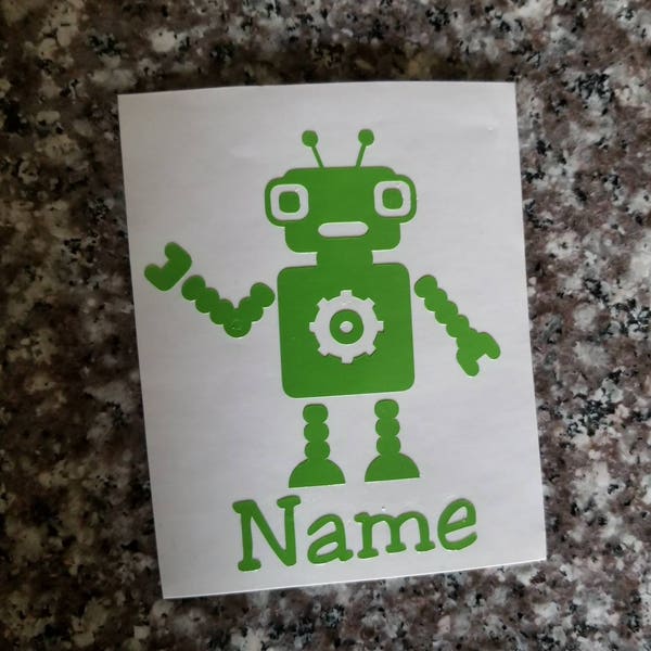 Robot Decal Bottle - Etsy