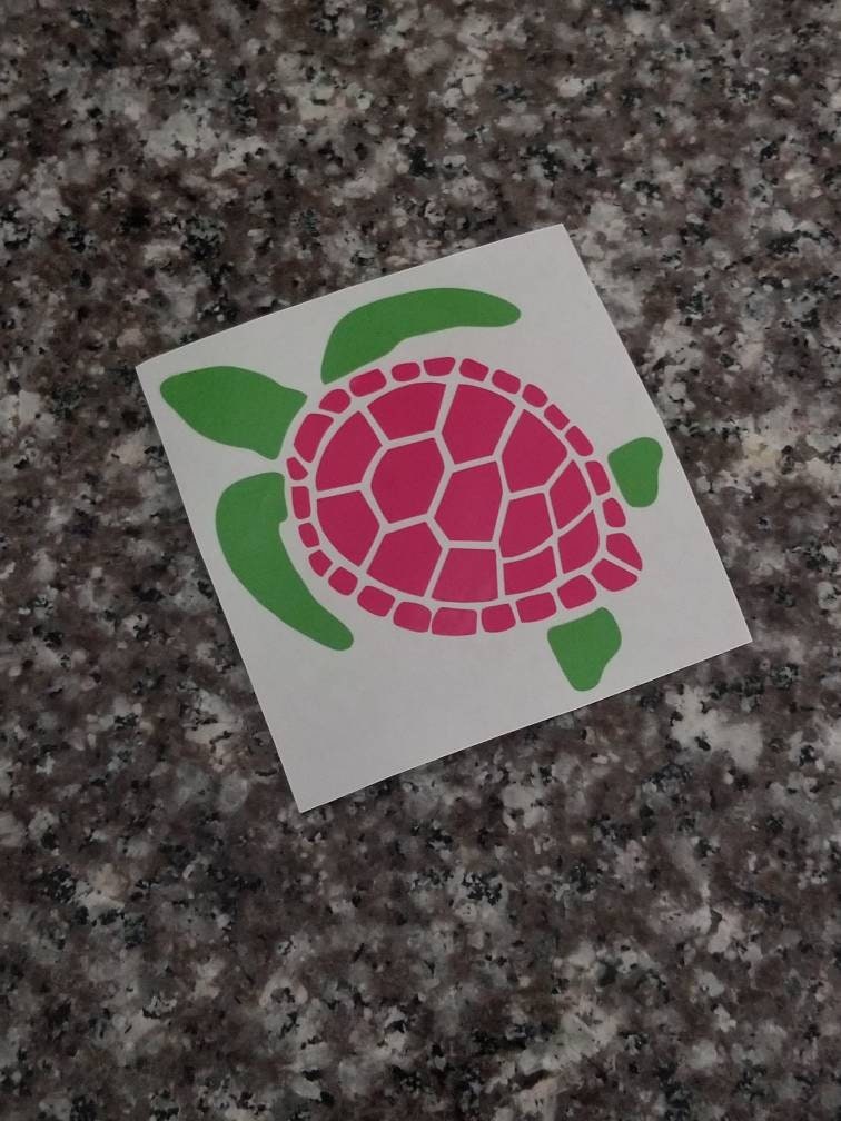 Turtle Decal/sea Turtle Sticker/beach Decal/ocean Decal/animal | Etsy