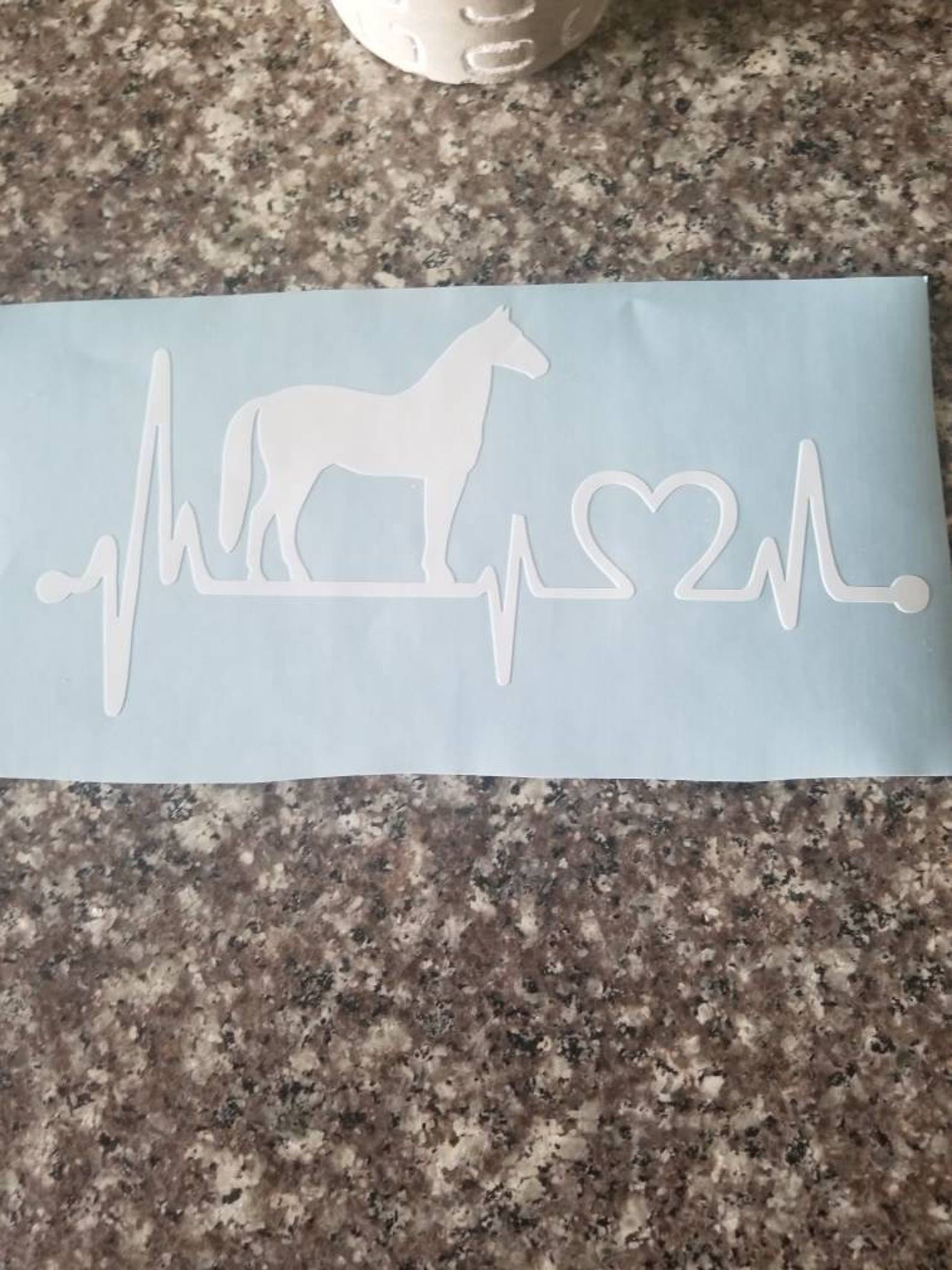 Horse Heartbeat Decal/horse Life Line Decal/horse Vinyl Sticker/horse ...