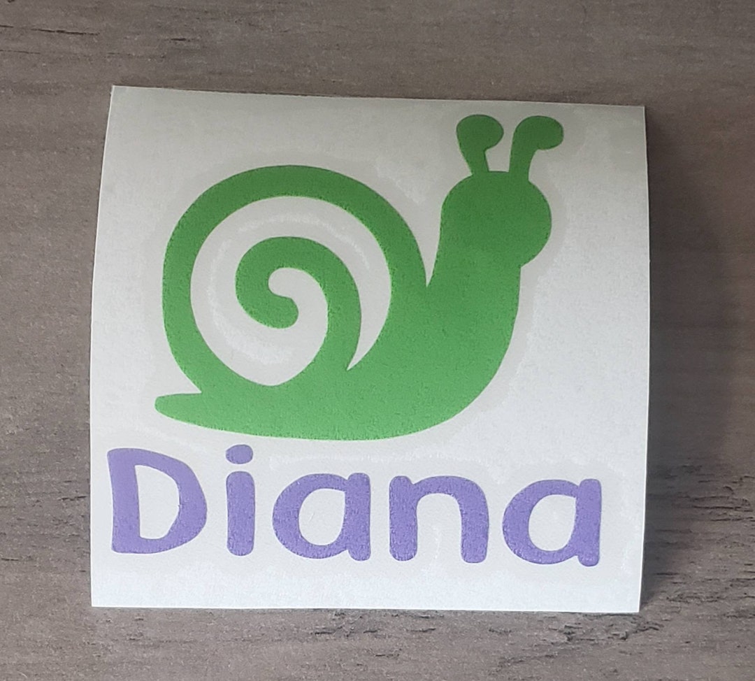 Snail With Name Decal/snail Vinyl Decal/yeti Tumbler Decal/car Decal ...