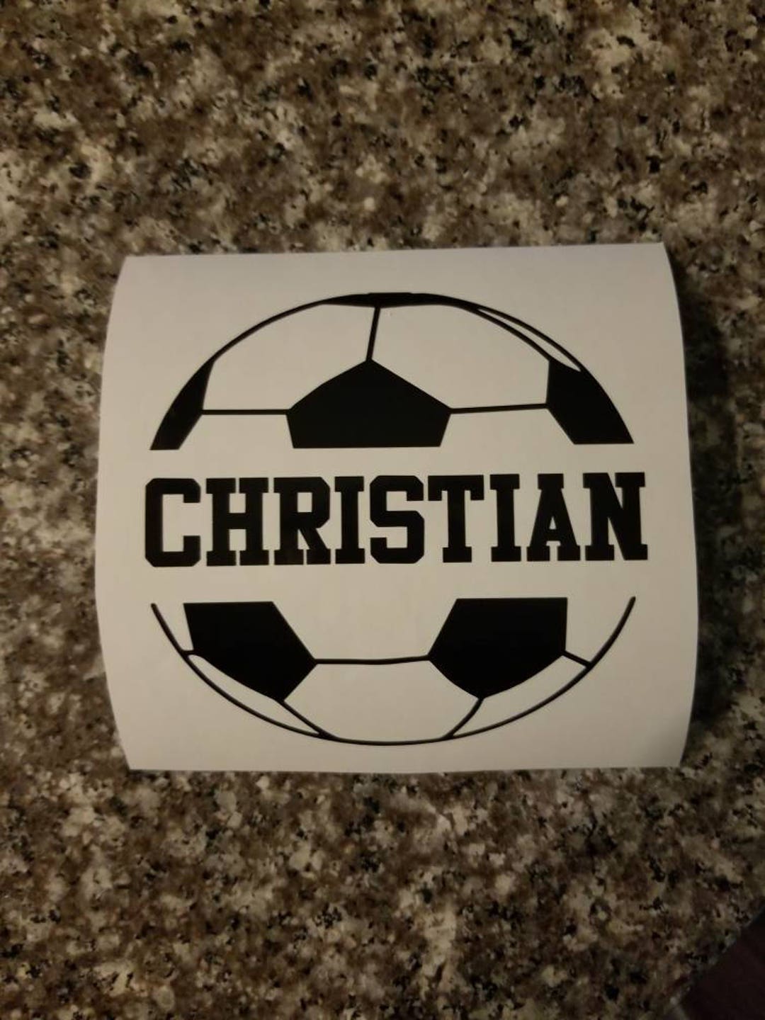Personalized Soccer Ball Decal/custom Soccer Ball Decal/sport Decal ...