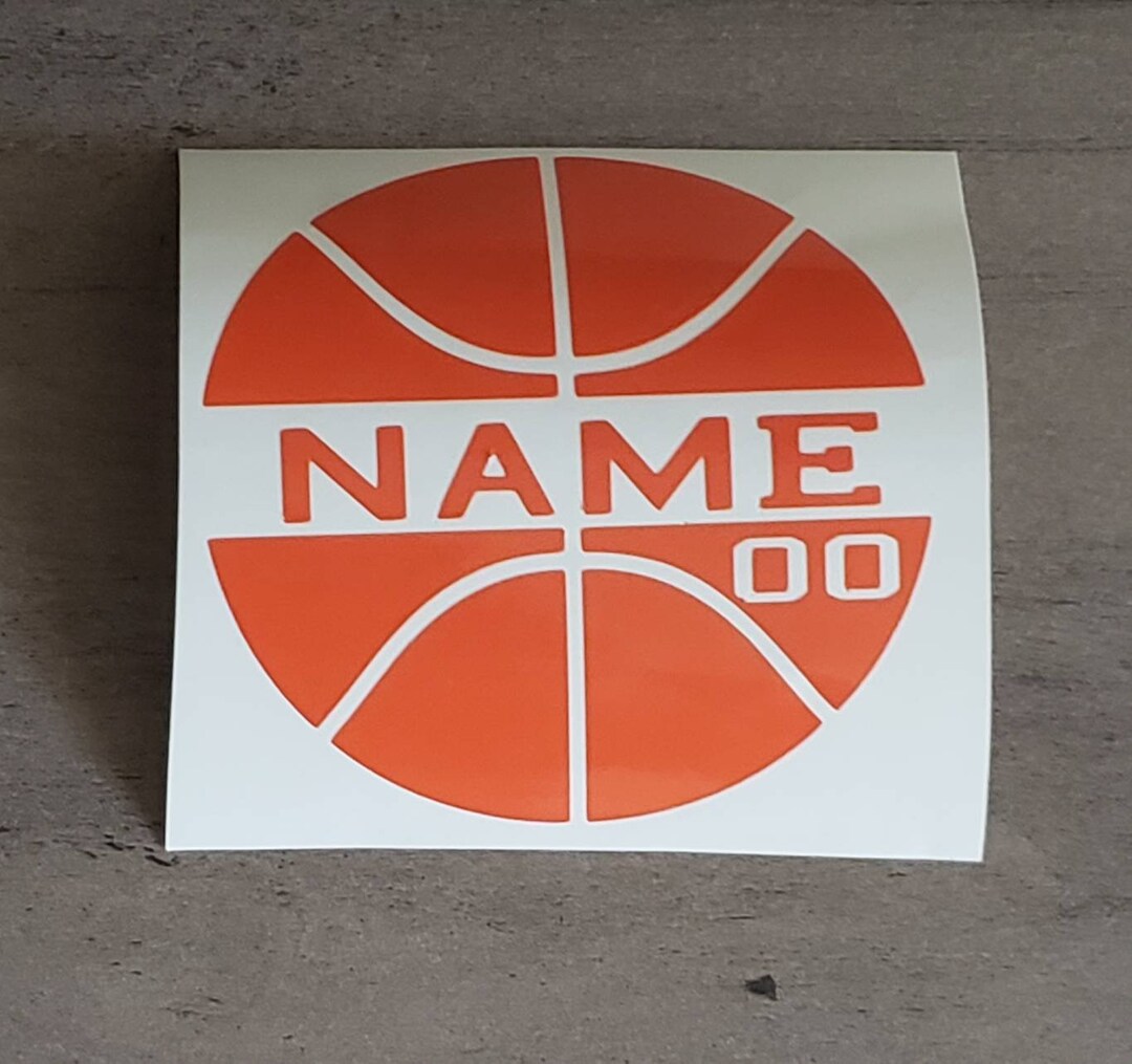 Personalized Basketball Decal/basketball Decal/custom Basketball ...