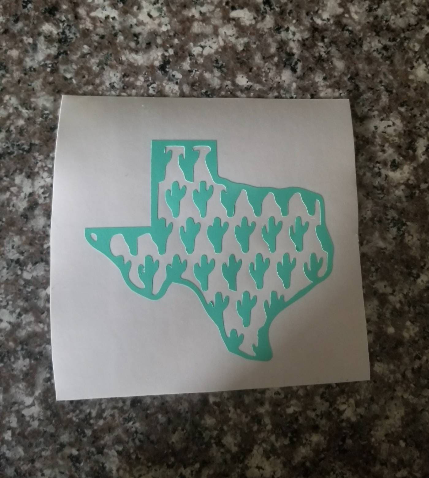 Texas Cactus Decal/any State Map Sticker/cactus Decal/car - Etsy