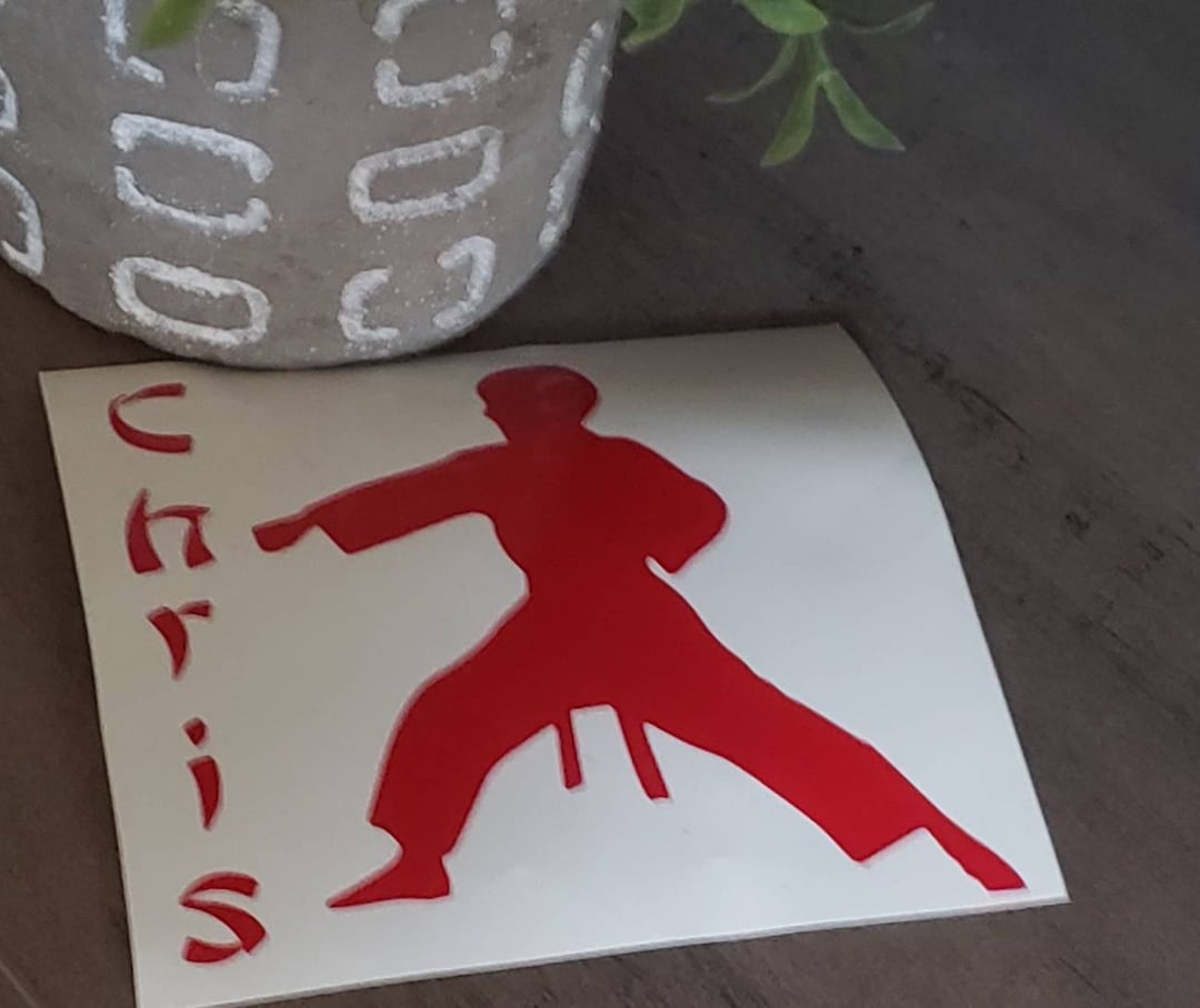 Karate Decal/boy Karate Decal/karate Sticker/sport Decal/marshall Arts ...