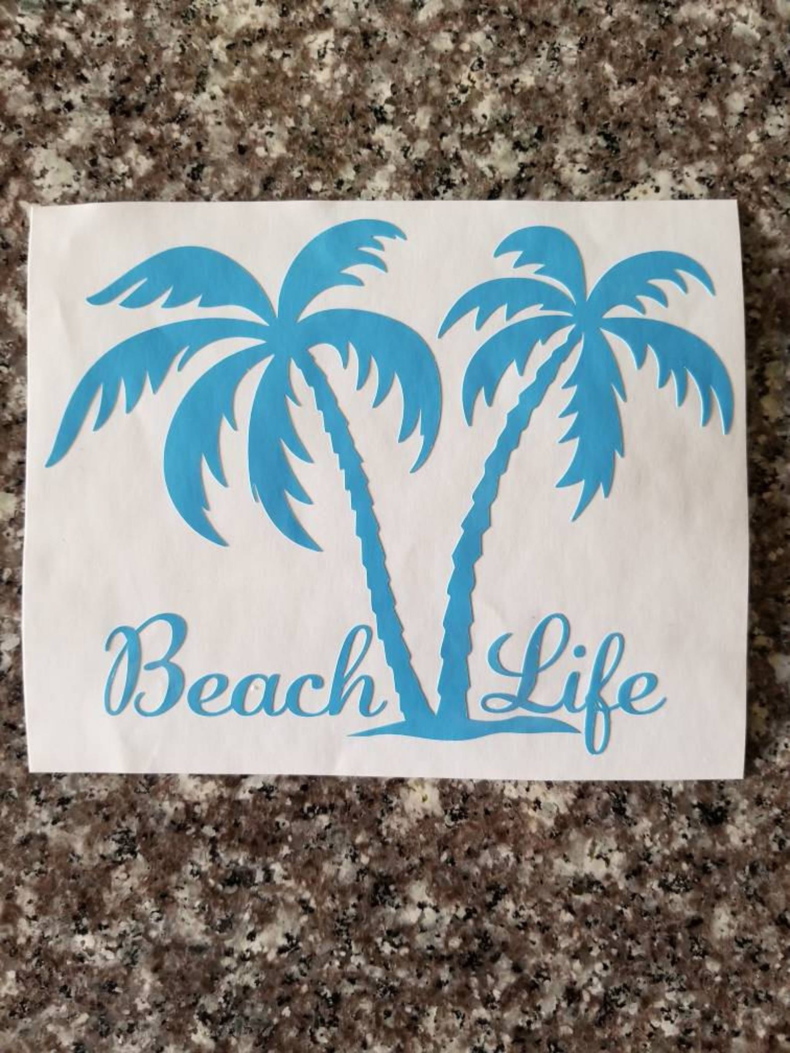 Beach Life Decal/palm Trees Decal/car Decal/laptop Decal/yeti - Etsy