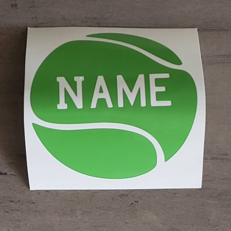Personalized Tennis Ball Decal/tennis Ball Sticker/sport Decal ...