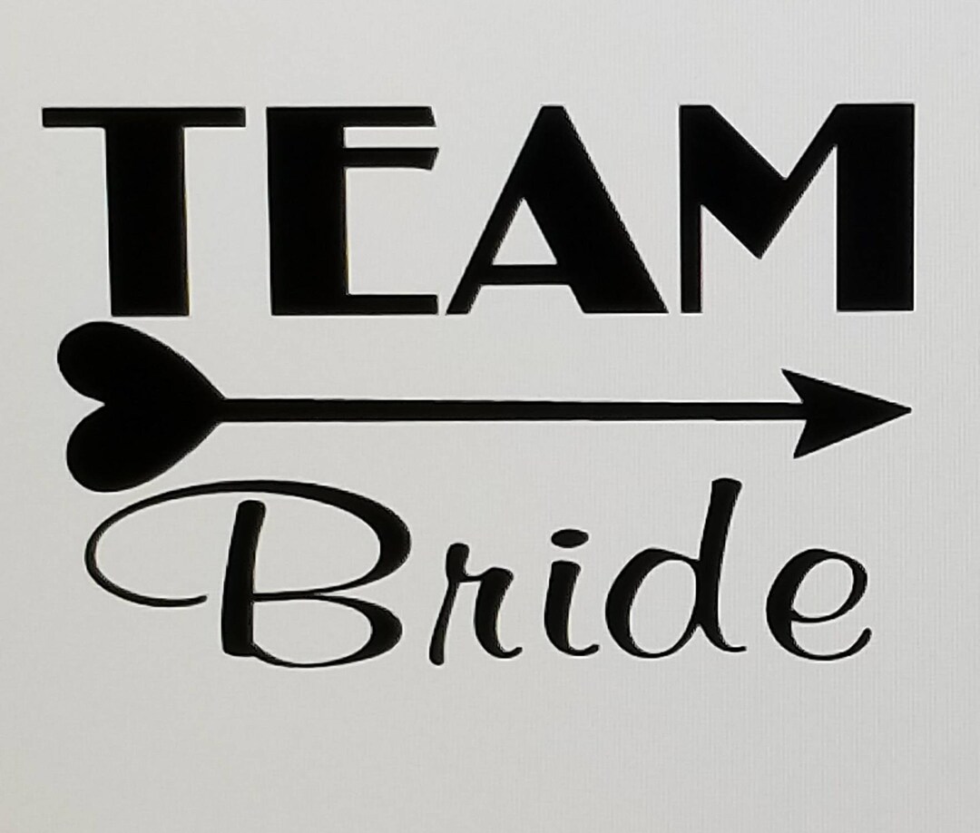 Team Bride Decal/bride Decal/bachelorette Party Decal/wedding Decal ...