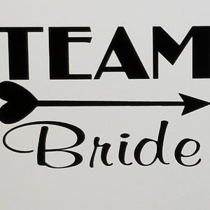 Team Bride Decal/bride Decal/bachelorette Party Decal/wedding Decal ...