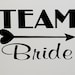 Team Bride Decal/bride Decal/bachelorette Party Decal/wedding Decal ...