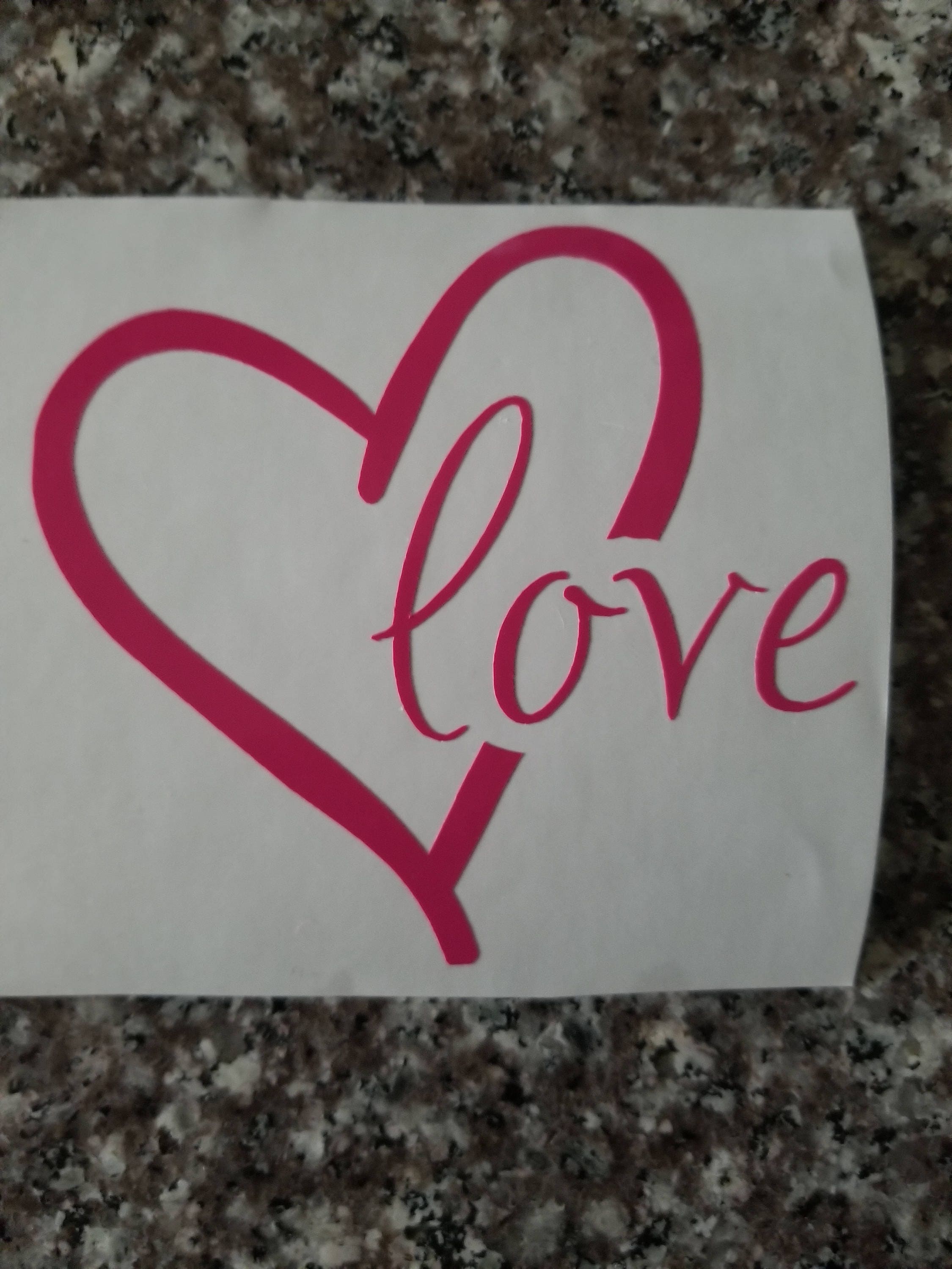 Heart Love Decal/heart Sticker/love Vinyl Sticker/car Vinyl Decal/yeti ...