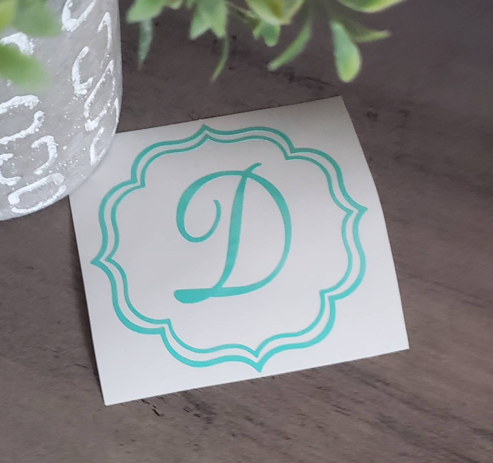 Single Initial Decal/initial Sticker/vinyl Lettering/monogram - Etsy