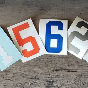 Single Number Decal/number Sticker/vinyl Lettering/monogram Decal/car ...