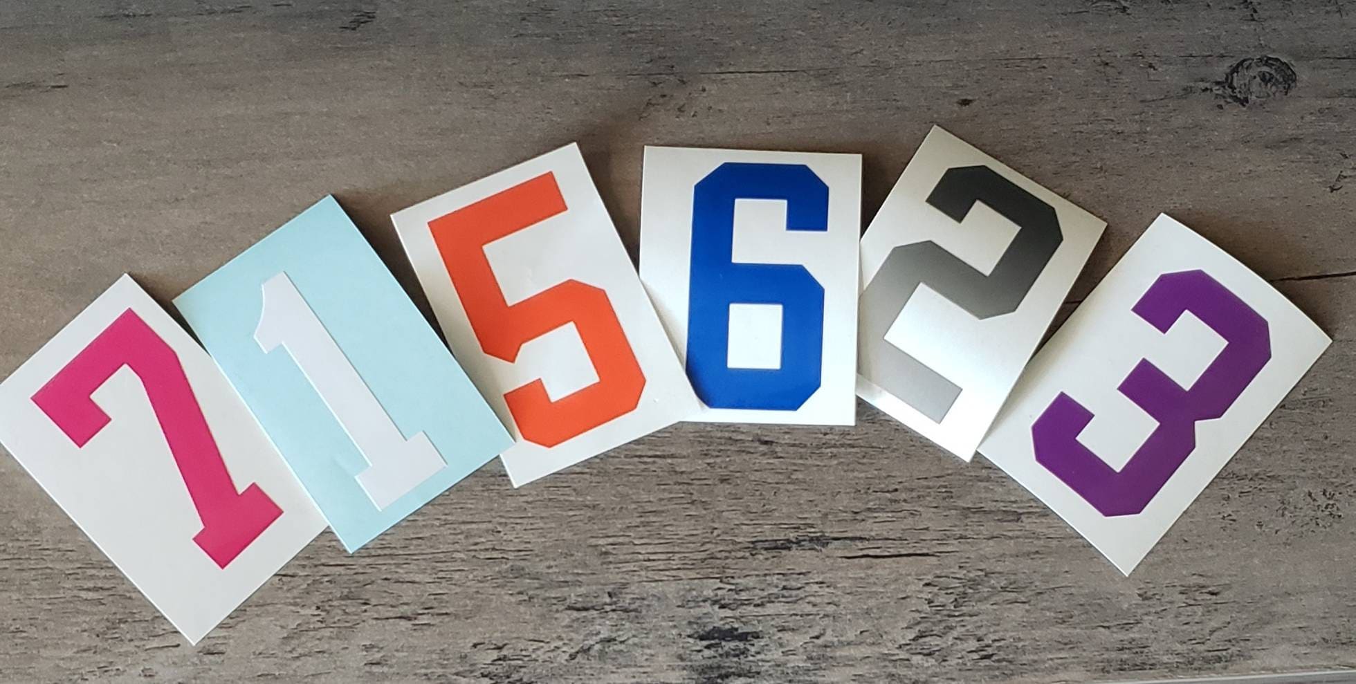 Single Number Decal/number Sticker/vinyl Lettering/monogram Decal/car ...