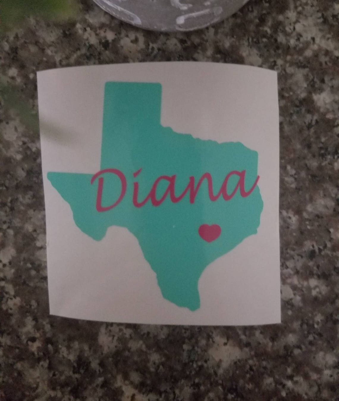 Texas Map With Name Decal/state Map With Name - Etsy