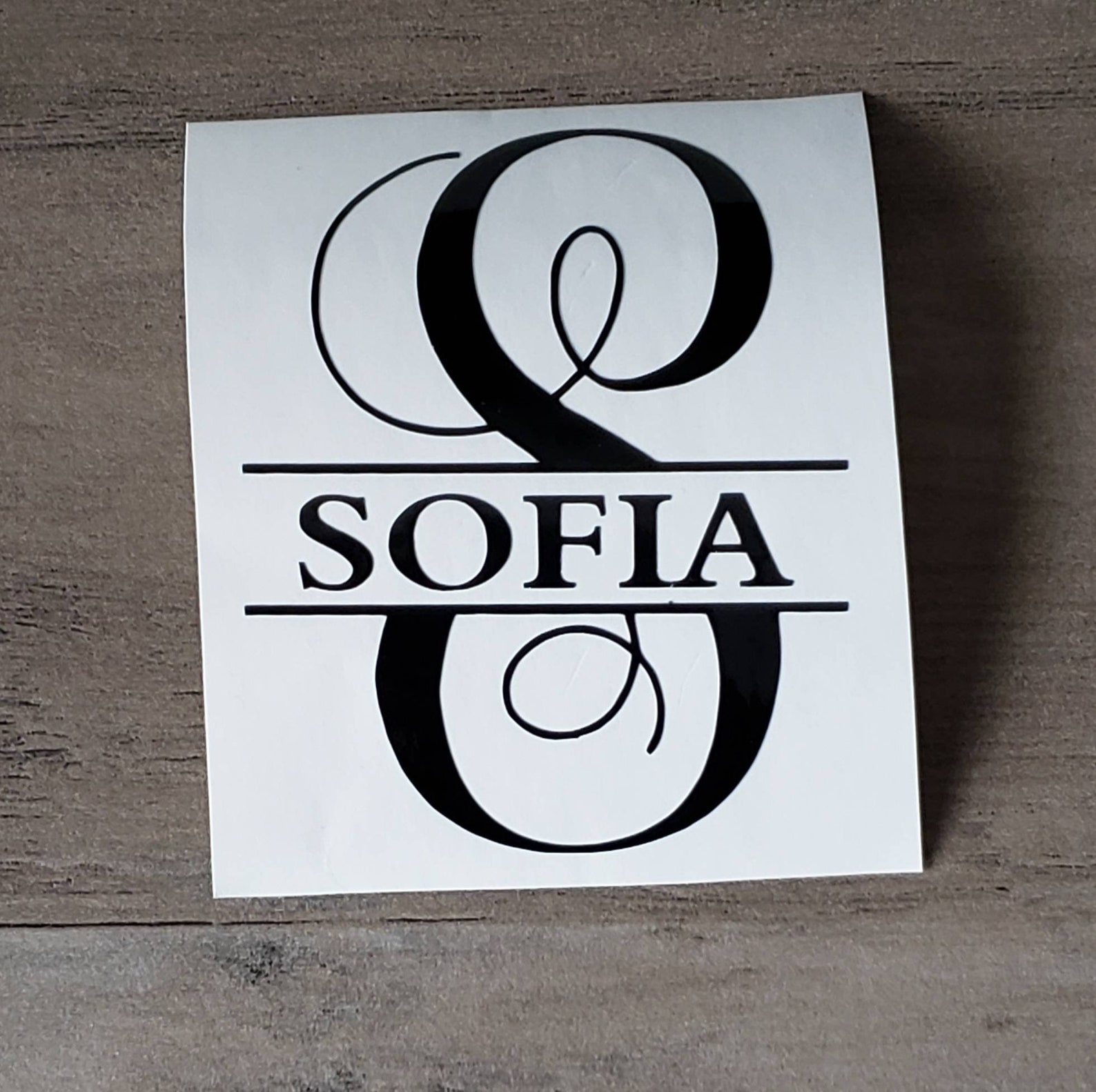 Monogram Decal/initial Decal/monogram Sticker/car Decal/ipad Decal/yeti ...