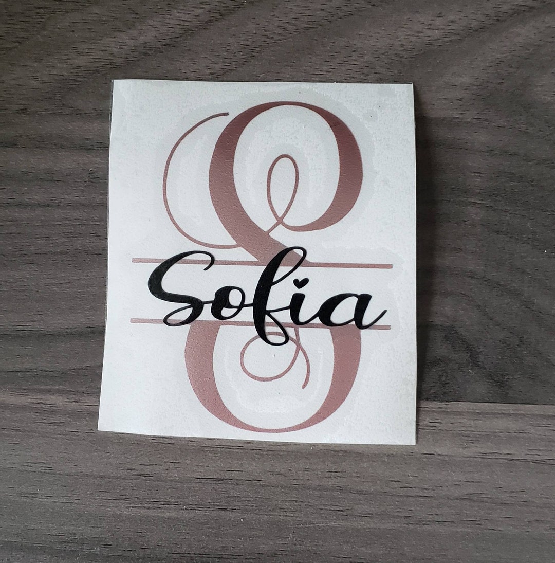 Monogram Decal/initial Decal/monogram Sticker/car Decal/ipad Decal/yeti ...
