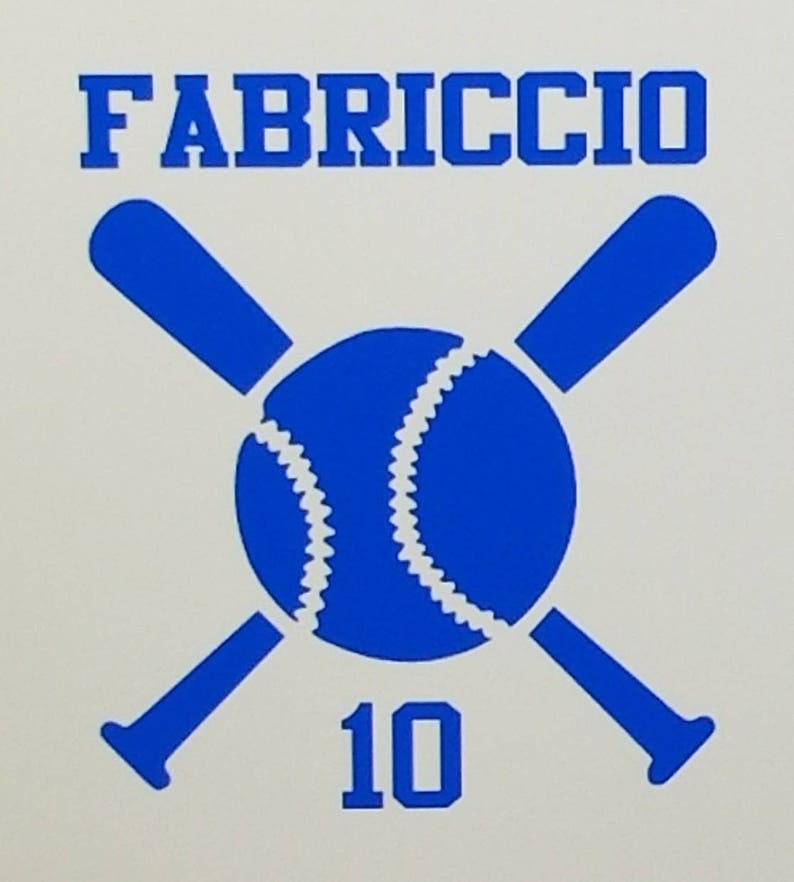 Personalized Baseball and Bat Decal/Custom Baseball | Etsy