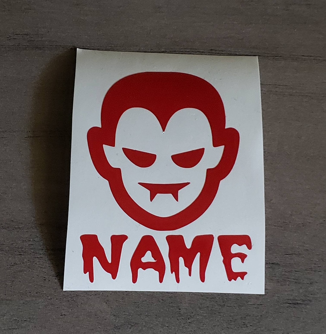 Vampire Decal/personalized Vampire/trick or Treat Decal/halloween Decal ...
